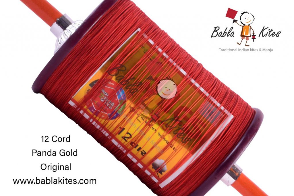 Buy Panda Gold 12 Cored Manja 1 Reel 900 meter Extra Strong Kite Thread ...
