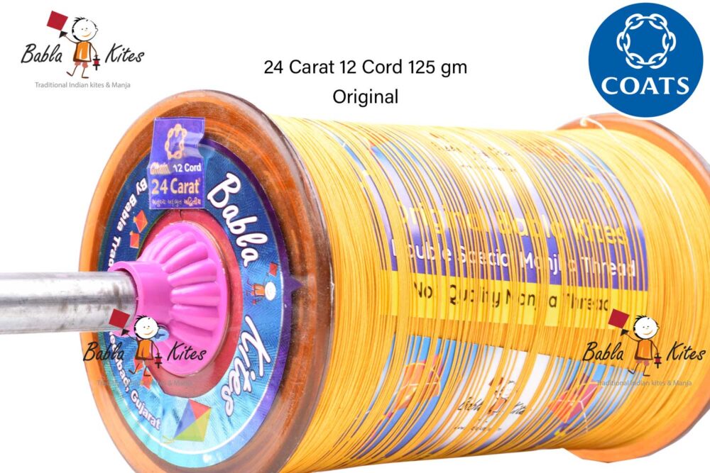 Buy 12 Cord All New 24 Carat by Coats Manjha (1 Reel) | Extra Strong ...